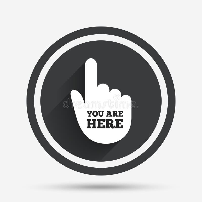 You are Here Sign Icon. Info Speech Bubble. Stock Vector - Illustration ...
