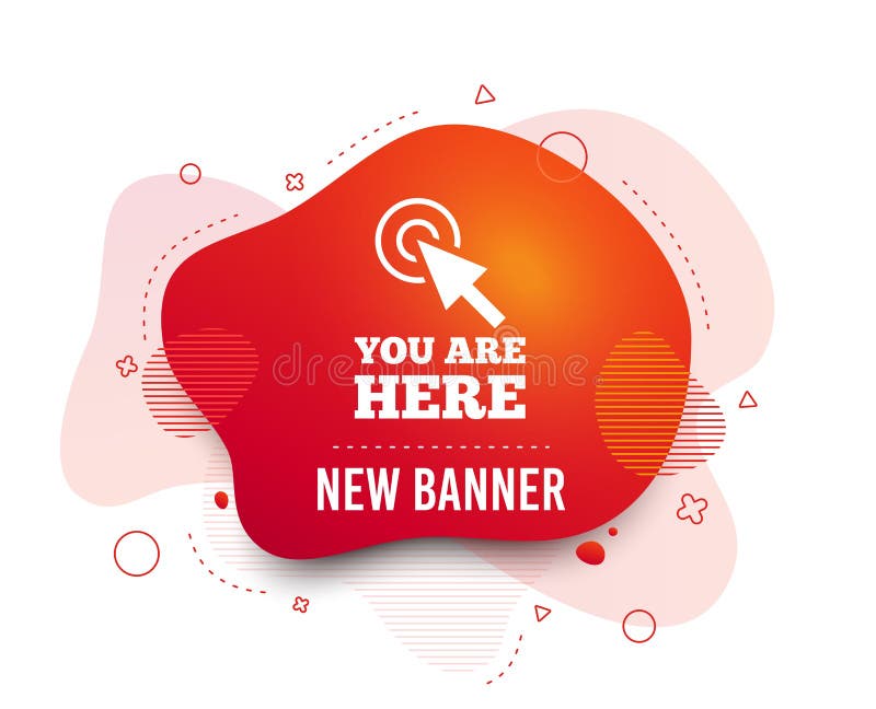 You are Here Sign Icon. Info Speech Bubble. Vector Stock Vector ...