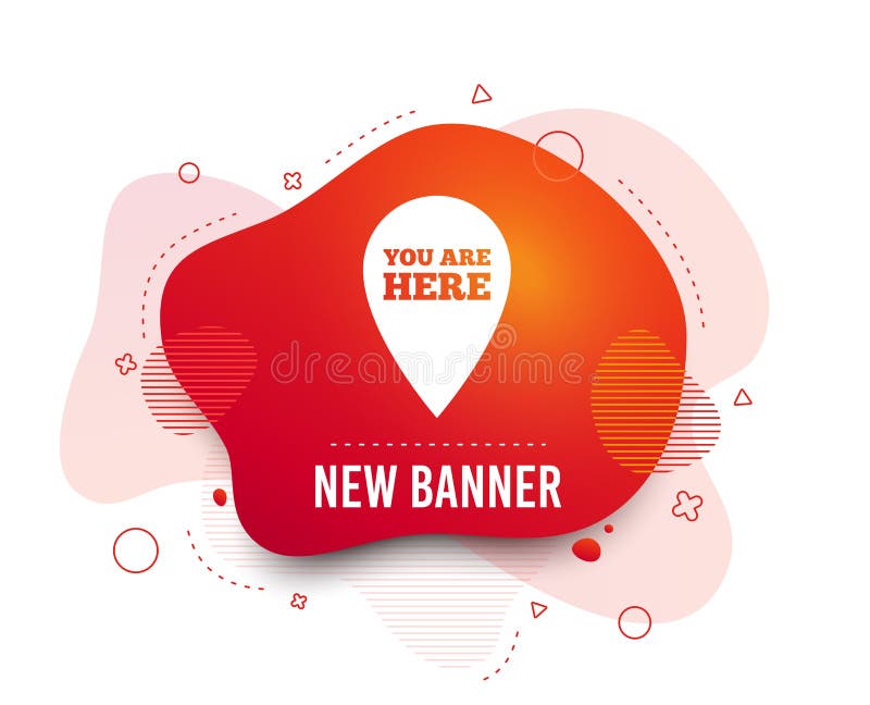 You are Here Sign Icon. Info Speech Bubble. Vector Stock Vector ...