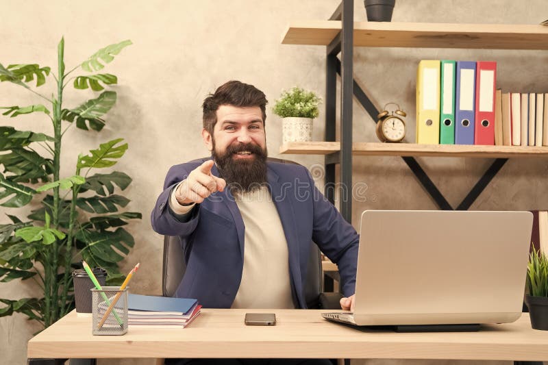 You Hired. Answer Interview Questions. Man Bearded Hr Manager Sit in ... You Hired. Answer Interview Questions. Man Bearded Hr Manager Sit in ...