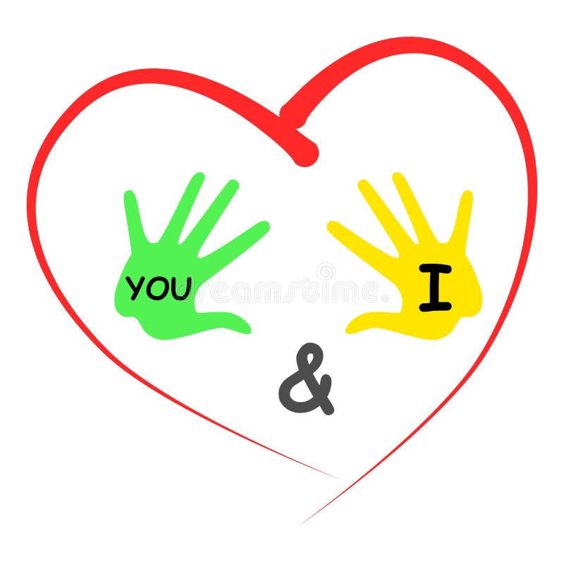 You and i stock vector. Illustration of emotions, feelings - 48288670