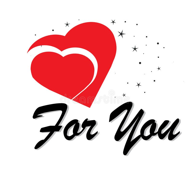 For You Logo Design Calligraphy Lettering Vector Illustration Stock ...