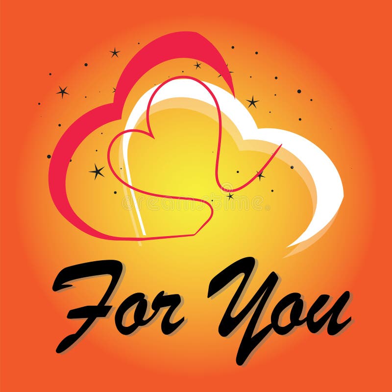 For You Logo Design Calligraphy Lettering Vector Illustration Stock ...