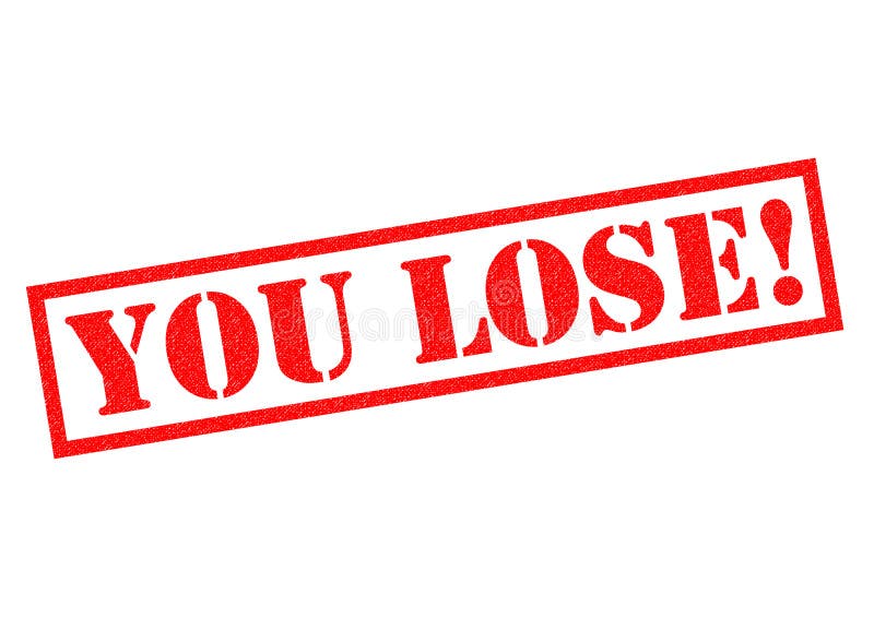 YOU LOSE! stock illustration. Illustration of button - 86701650