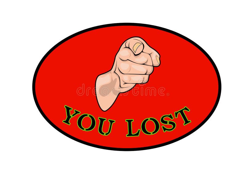 You are loser stock vector. Illustration of banner, human - 87291725