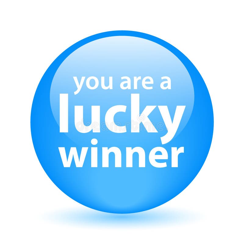 Lucky winner button stock illustration. Illustration of gambling ...