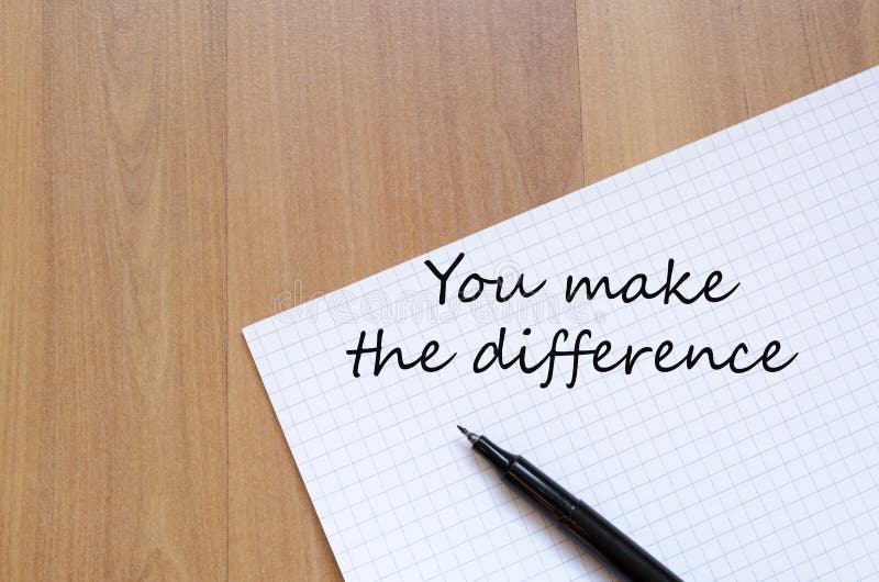 You Make the Difference Concept Stock Photo - Image of business ...