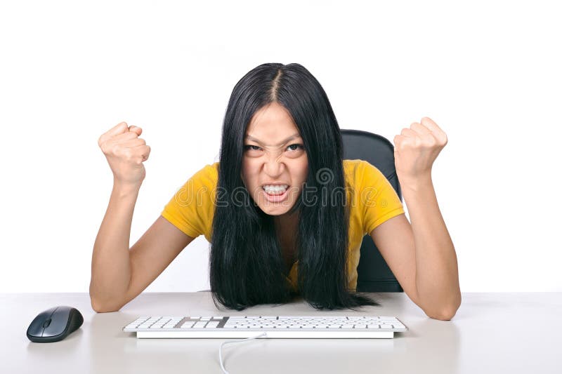 You make me so angry stock photo. Image of asian, face - 21751908