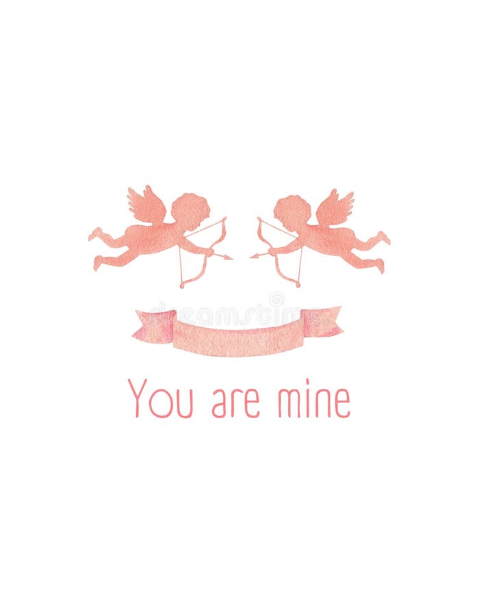 You are mine stock illustration. Illustration of font - 246787805