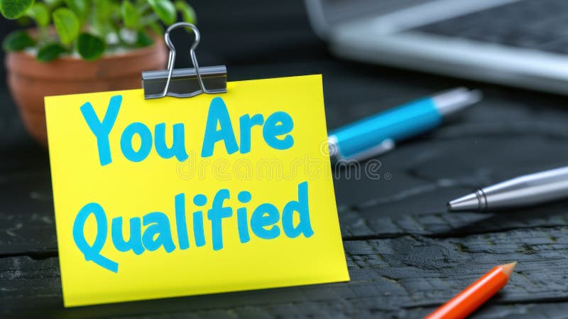 You are Qualified Note on Clip. Generative Ai Stock Illustration ...