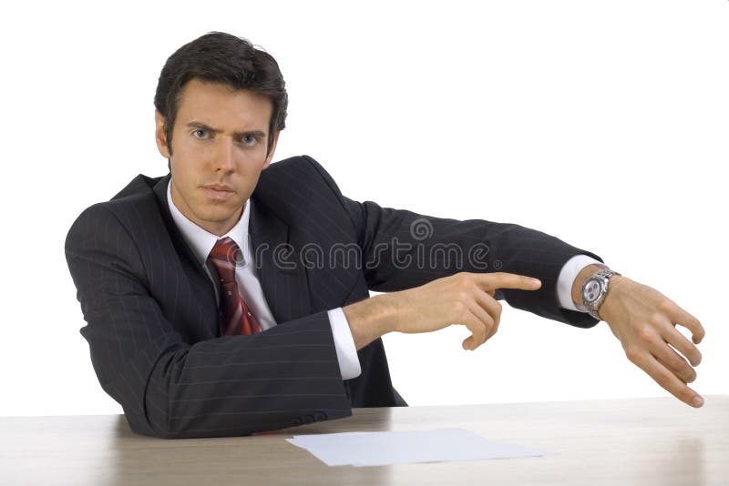 Angry Boss Sitting Behind His Desk Stock Photos - Free & Royalty-Free ...