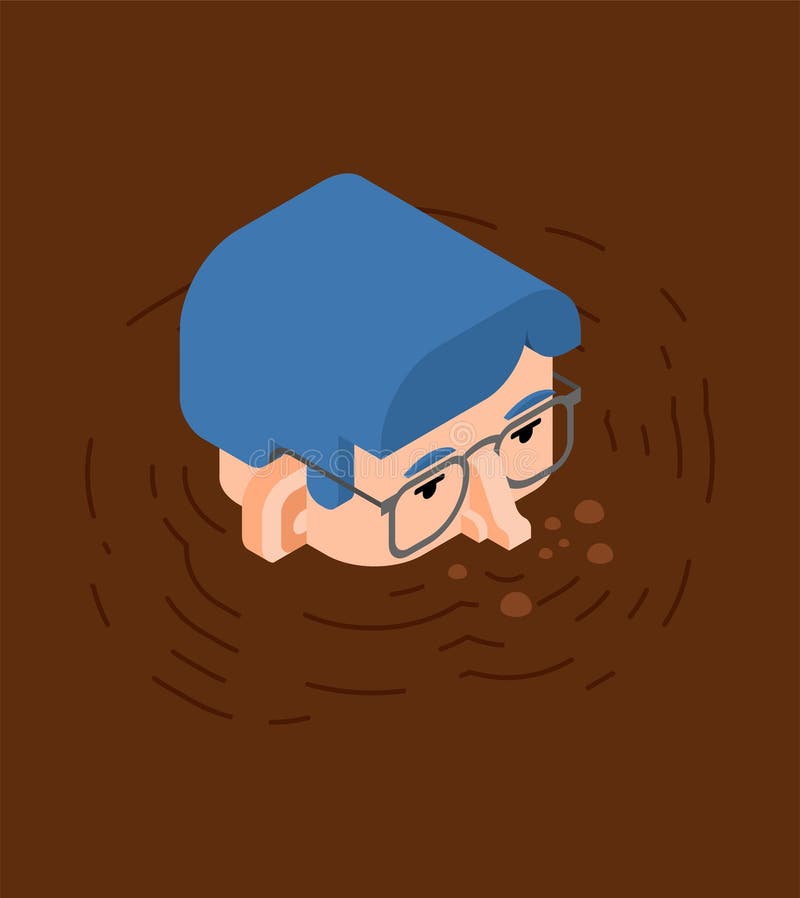 You Re in Deep Shit. Man Head in a Puddle of Shit. Concept Everything ...