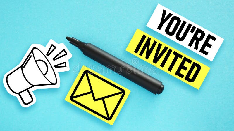 You`re Invited is Shown Using the Text Stock Photo - Image of birthday ... You`re Invited is Shown Using the Text Stock Photo - Image of birthday ...