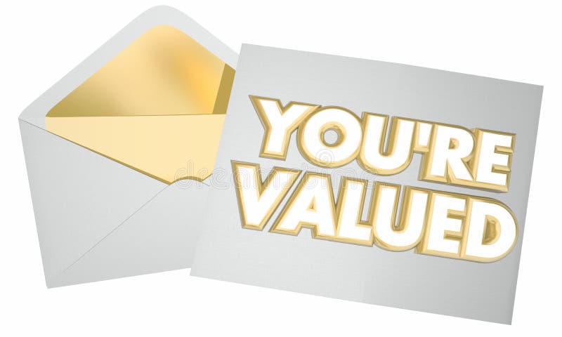 You`re Valued Recognition Appreciation Message Stock Illustration ...