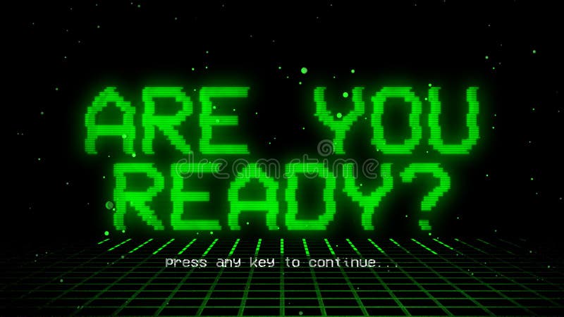 Are You Ready Text with Glitch Effect Stock Image - Image of text ...