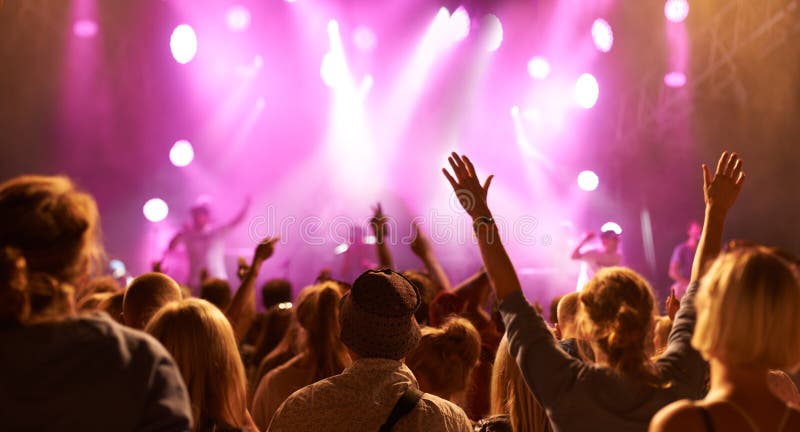 Are You Ready To Rock. Lights at a Concert Show. Stock Photo - Image of ...