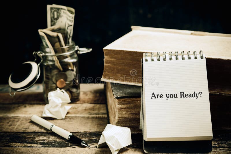 You Ready Written Paper Wood Background Stock Photos - Free & Royalty ...