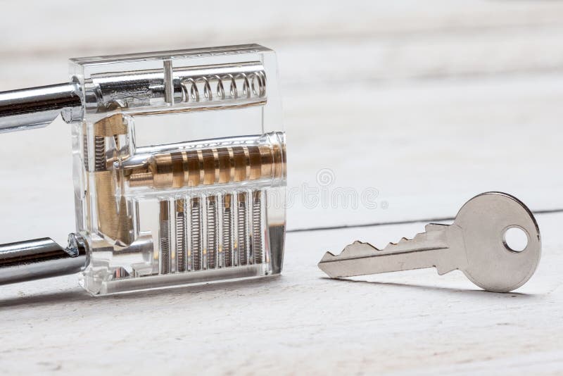 An clear padlock stock photo. Image of brass, safety - 100014158