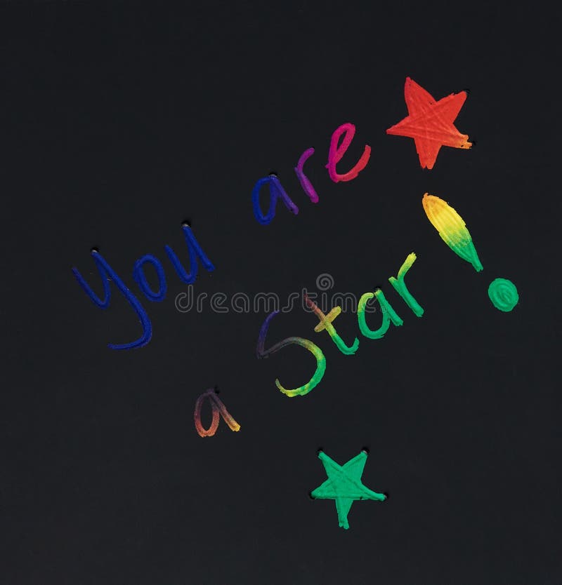 You are star message stock photo. Image of design, shape - 116850096