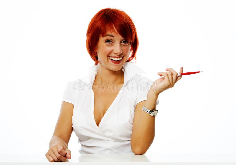 Not sure stock photo. Image of caucasian, attractive, consultant - 5275180