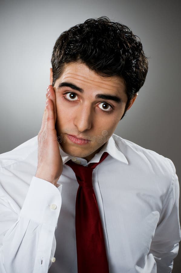 Are you sure? stock image. Image of worried, looking, troubled - 8585485