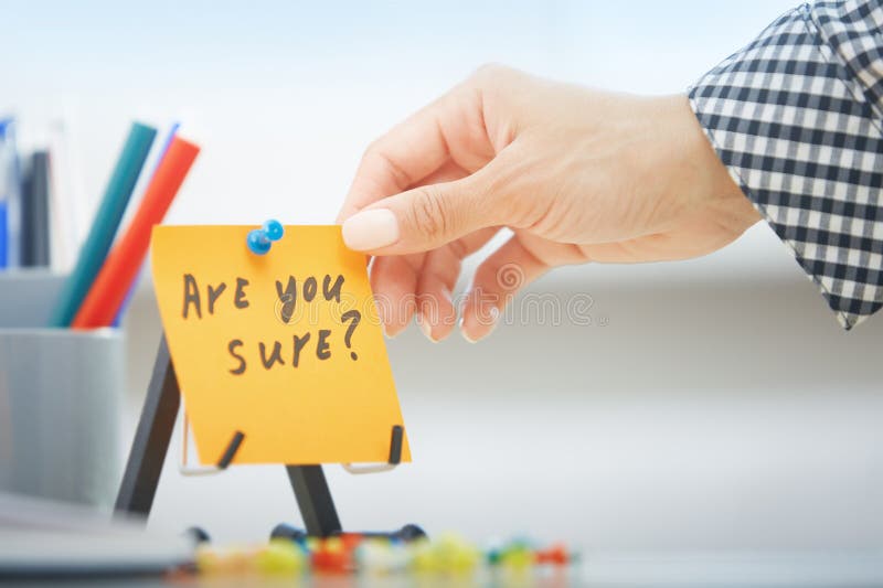 For SURE Text Written on Green School Board Stock Image - Image of ...