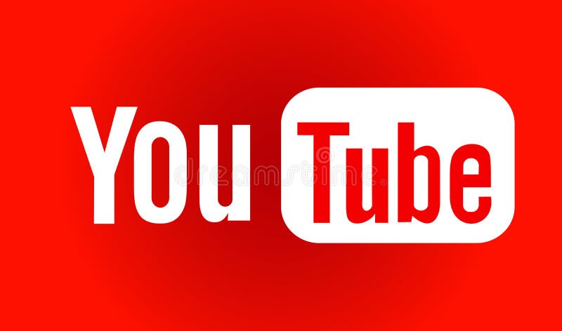 Youtube icon with text editorial photography. Illustration of ...