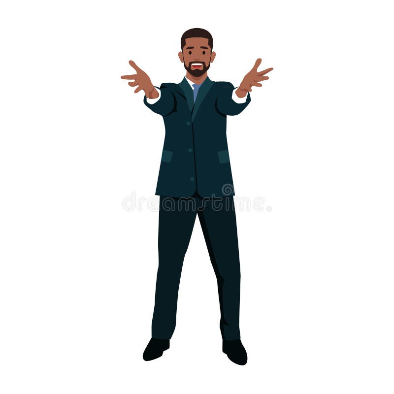 You are Welcome! Cheerful Black Business Man Gesturing Welcome Sign and ... You are Welcome! Cheerful Black Business Man Gesturing Welcome Sign and ...