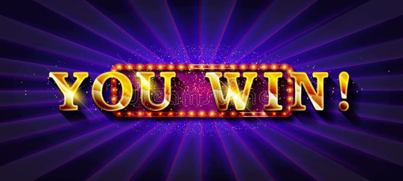 You win banner design stock illustration. Illustration of glamorous ...