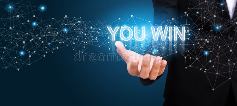 You Win in the Hand of Business. You Win Concept Stock Photo - Image of ...