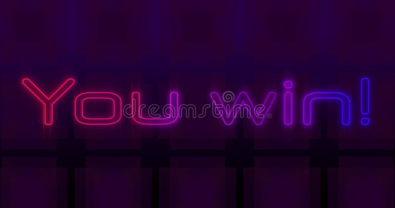 You Win Text Against Abstract Moving Background Stock Illustration ...