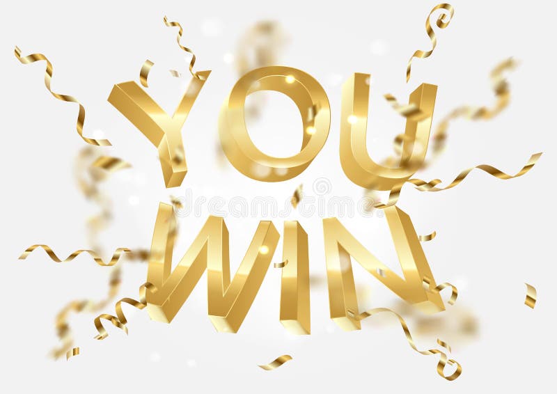Congratulation you are win stock vector. Illustration of ...