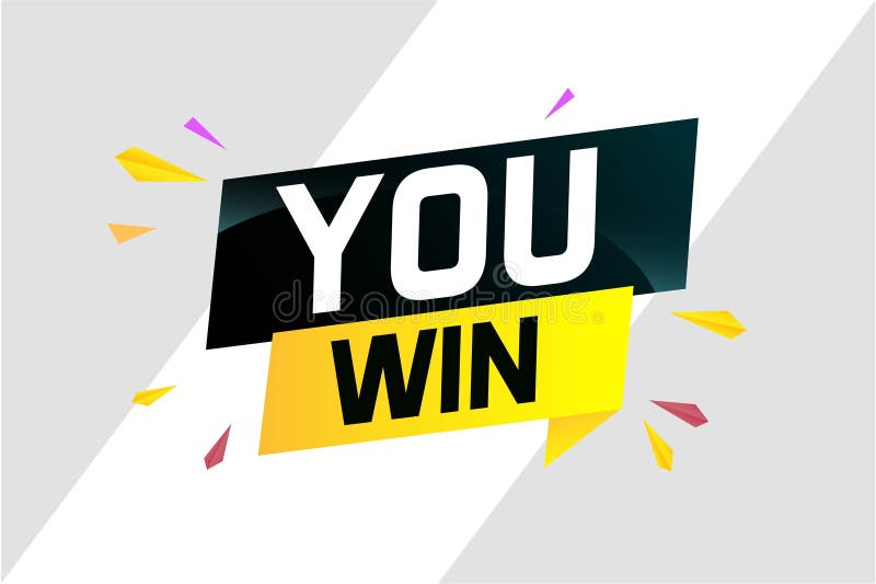 You Win Word Concept Vector Illustration Stock Vector - Illustration of ...