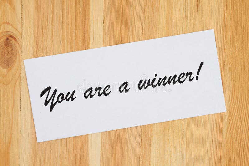 You are a Winner Message on White Envelope Stock Photo - Image of white ...