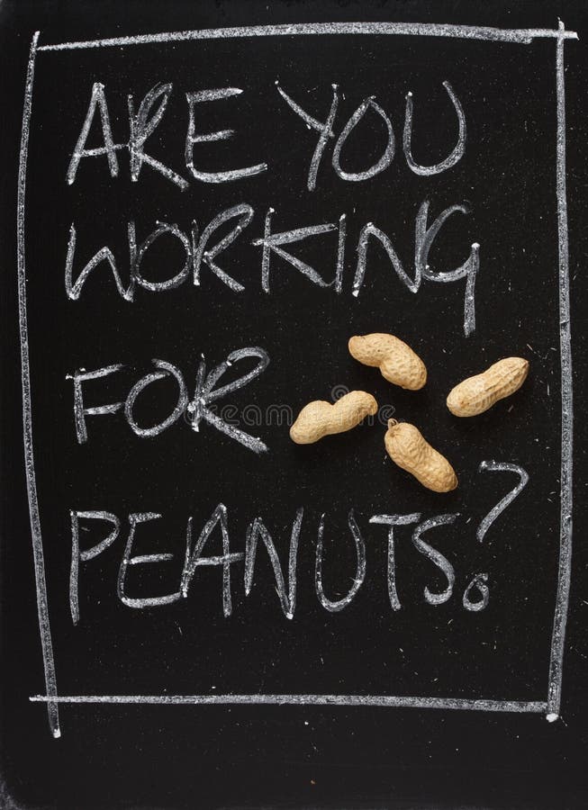 Are You Working for Peanuts? Stock Image - Image of satisfaction, wages ...