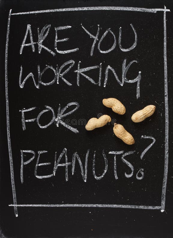Are You Working for Peanuts? Stock Image - Image of satisfaction, wages ...