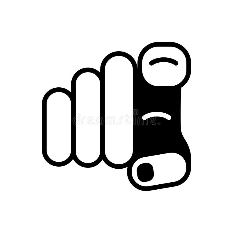 Black Solid Icon for You, Point and Finger Stock Vector - Illustration ...