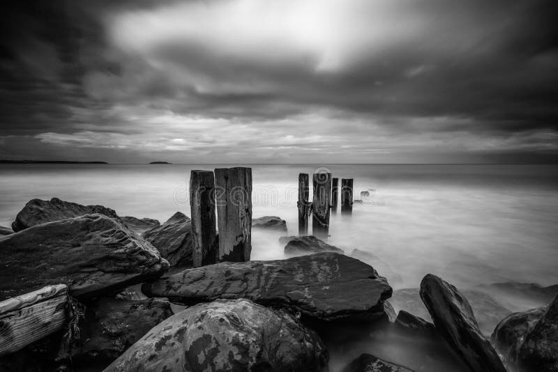 Youghal Goynes stock photo. Image of monochrome, weathered - 68941948