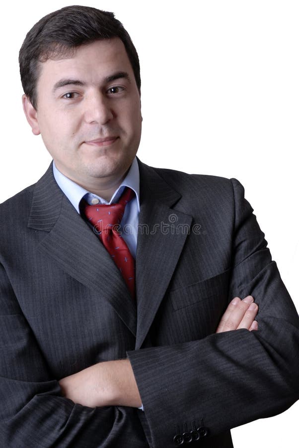 Smiling White Business Man in Suit Stock Photo - Image of male ...