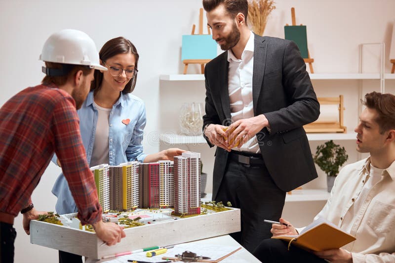 Young Active Business People Design Urban Areas or Large Complex Stock ...