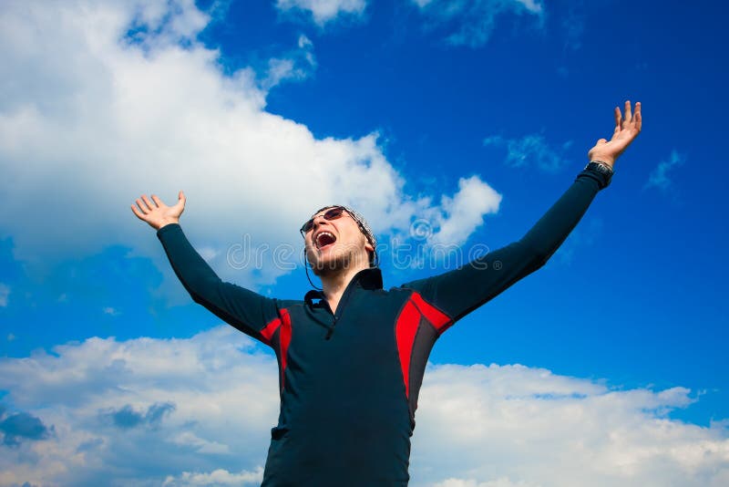 Young active man stock photo. Image of handsome, arms - 49469478