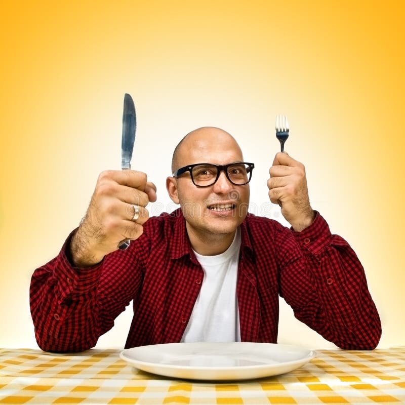 Man at the dinner table stock image. Image of food, human - 29759403