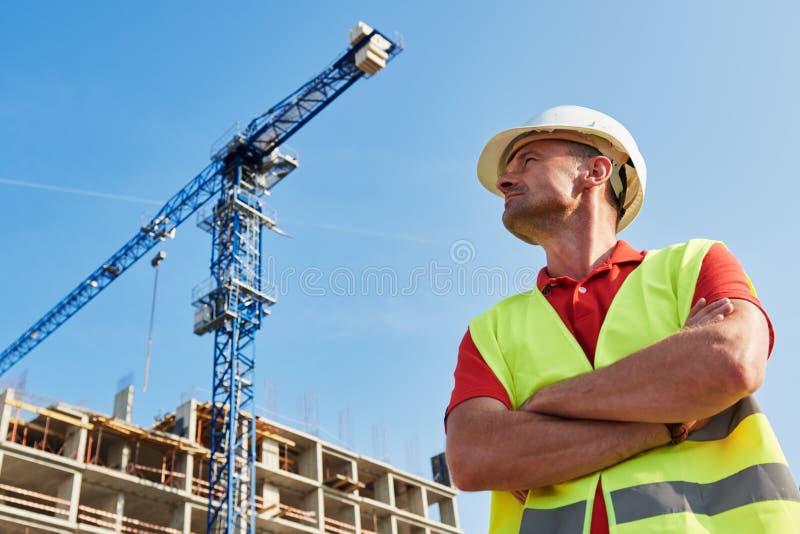 Construction Worker at Building Area Stock Photo - Image of industrial ...