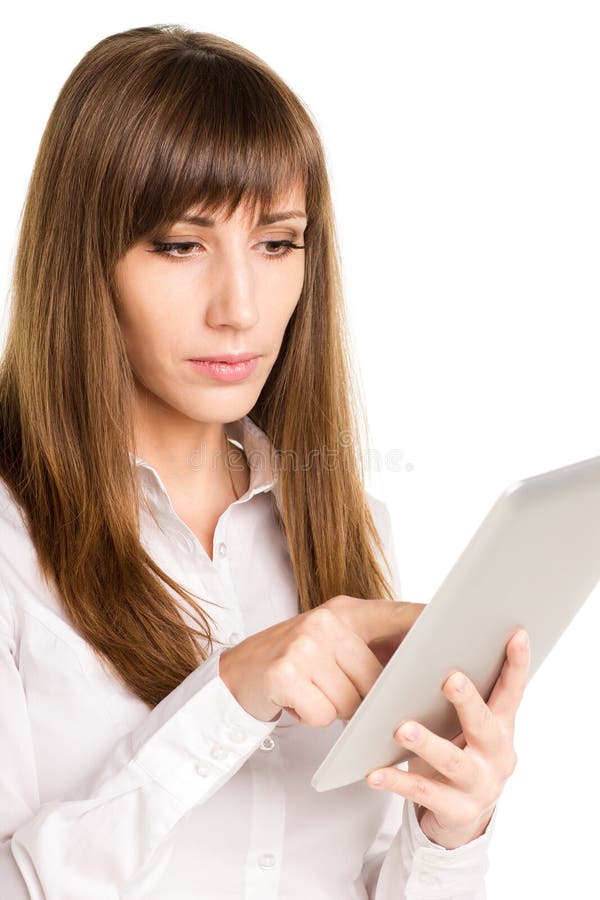 Young Adult Girl Using Tablet Computer. Stock Photo - Image of female ... Young Adult Girl Using Tablet Computer. Stock Photo - Image of female ...
