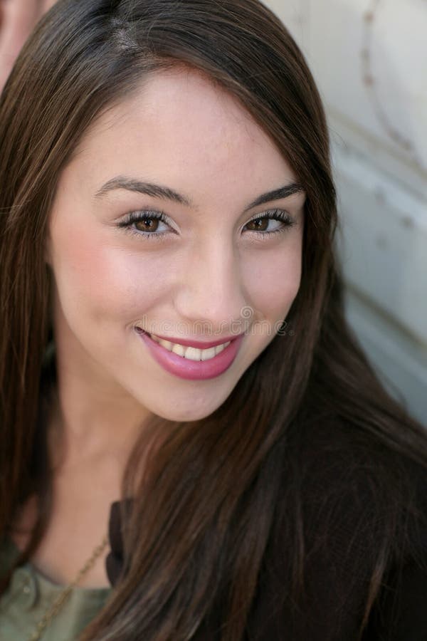 Pretty Teenage Girl Headshot Stock Photo - Image of looking, pretty ...