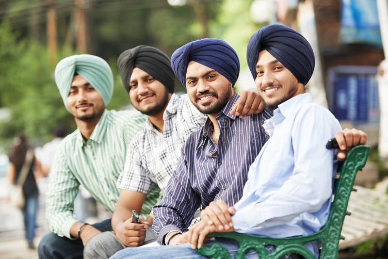 Group of Young Indian Man Sikh Stock Photo - Image of smiling, sikhism ...