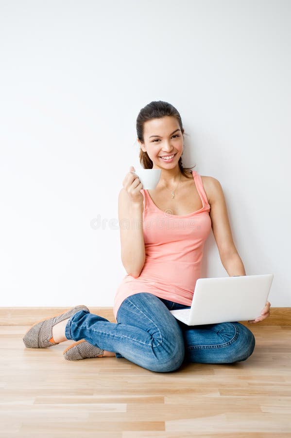 Teenagers with Computer stock photo. Image of confident - 10682190