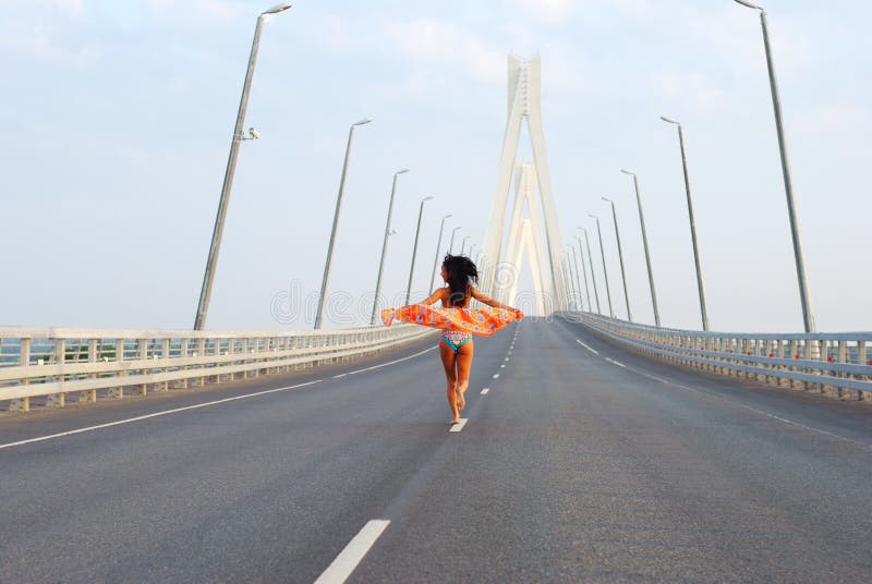 Young Adult Walking Over Bridge Stock Image - Image of view, nature ...