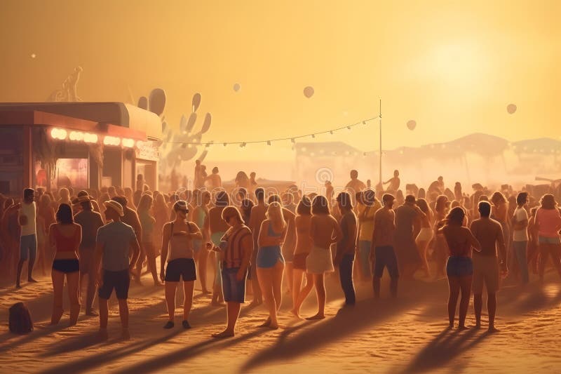 Adults Beach Dancing Stock Illustrations – 48 Adults Beach Dancing ...