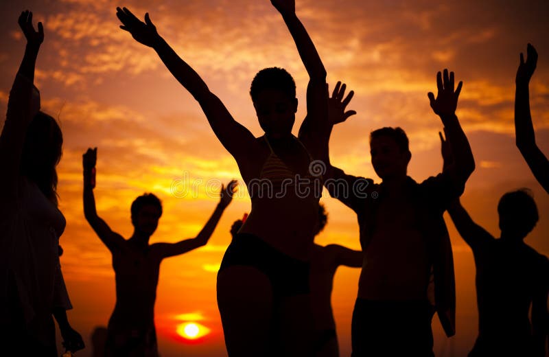 Jumping Young Adults stock vector. Illustration of growing - 31333045